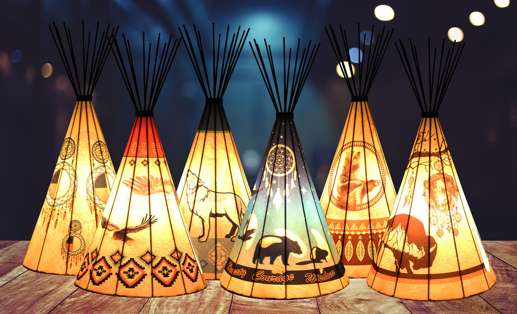Native American Inspired Teepee Lamp